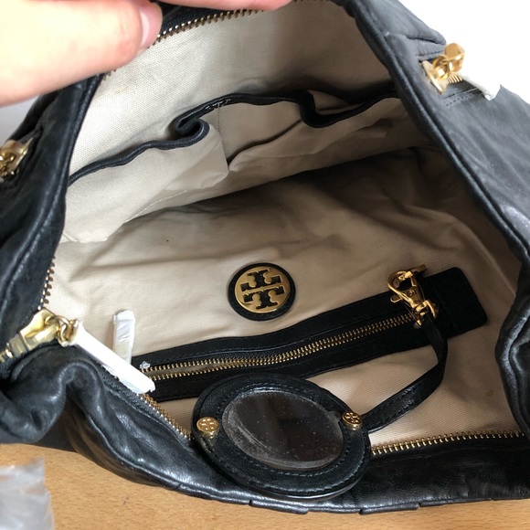 Tory Burch | Bags | Nwt Tori Burch Steffi Hobo Slouch Bag Black | Poshmark